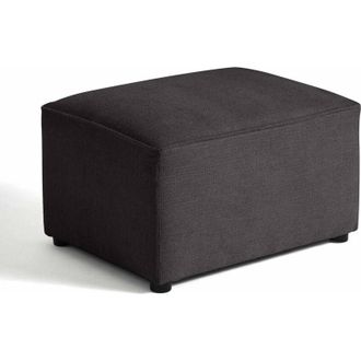 Best Mobilier Bestmobilier - Canopy - pouf - en tissu texturé - gris foncé