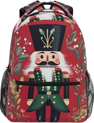 Generic Casse-Noisette De No&euml;l Soldat De Bois Sacs D&Eacute;cole Antivol Sacs A Dos L&eacute;ger Cartables Scolaires Pour Voyage V&eacute;lo Camping 29X40Cm