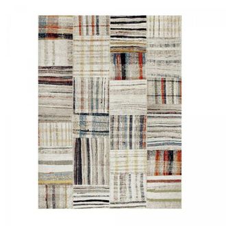 Un amour de tapis Unamourdetapis - Tapis berb&egrave;re motifs tribaux 160X160 beige carr&eacute; maro