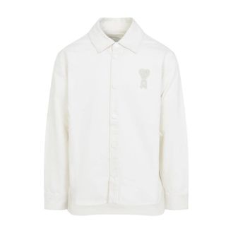 Ami Homme, Vestes, Blanc, Taille: XL Ami de Coeur Overshirt