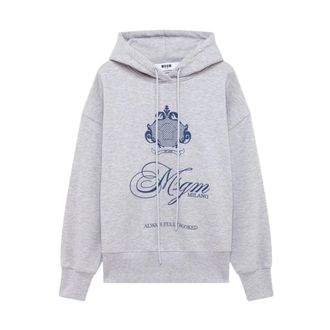 Msgm Hoodie - - Sweatshirts & Hoodies - Damen - Grau - M