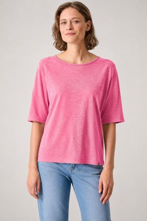 Hempage Hempage Damen vegan T-Shirt Casual Fit Hibiskus Pink