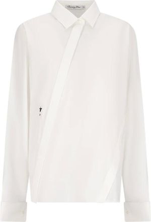 Dior Femme, Blouses et Chemises, Blanc, Taille: 38 FR Chemise &agrave; Fermeture Oblique