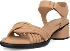 Ecco Womens Sculpted 35 Luxe Cross Strap Heel Heeled Sandal, Biscuit, 11-11.5