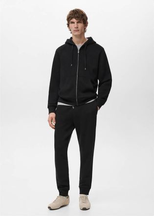 Mango Jogging coton taille &eacute;lastique noir - Homme - XXL - MANGO MAN