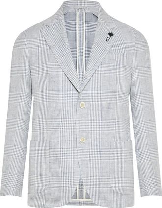 Lardini Homme, Vestes, Bleu, Taille: 2XL Blazer &agrave; carreaux