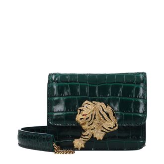 Roberto Cavalli Femmes Pochette en cuir vert