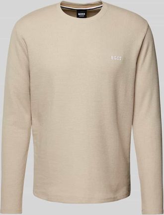 HUGO BOSS Longsleeve mit Label-Stitching