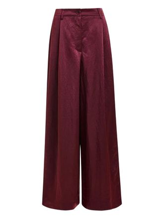 Essentiel pantalon à design plissé - Rouge