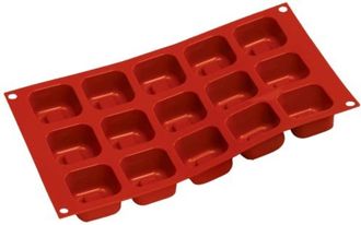 Silikomart Silikomart Silikonbackform SQUARE SAVARIN SF081, Terracotta