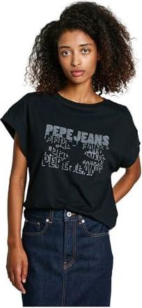 Pepe Jeans London Lira T-Shirt, Noir (Black), XS Femme