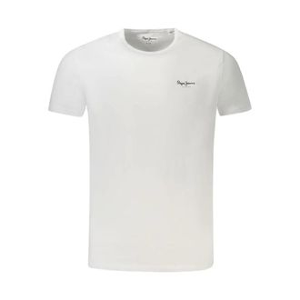 Pepe Jeans London Homme, Tops, Blanc, Taille: XL T-shirt Classique en Coton Blanc