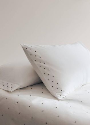 Mango Taie doreiller enfant imprim&eacute; pois 45x110 cm marron moyen - Home - 45x110cm - MANGO HOME