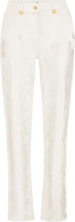 Elisabetta Franchi Femme, Jeans, Blanc, Taille: W27 Jeans Palazzo &agrave; Franges