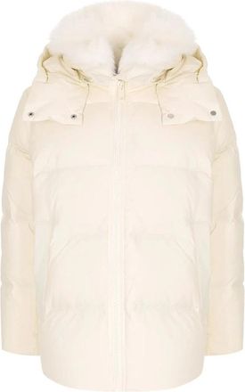 Yves Salomon Femme, Vestes, Beige, Taille: 38 FR A Line Down Jacket