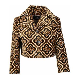 Etro Femme, Vestes, Multicolore, Taille: 36 FR Veste &Eacute;l&eacute;gante en M&eacute;lange Viscose Coton
