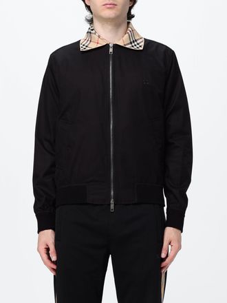 Burberry Bomber en coton l&eacute;ger avec col &agrave; motif check et logo EKD