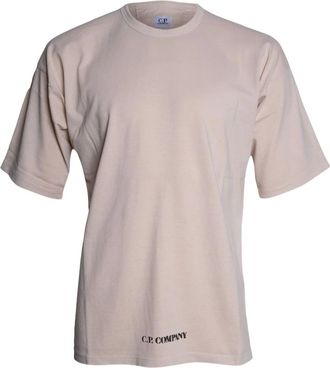 C.P. Company C.p. Company, Homme, Tops, Beige, Taille: M T-shirt ras du cou en jersey