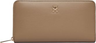 Tommy Hilfiger Geldb&ouml;rse Tommy Hilfiger Th Icon Lrg Za AW0AW17744 Beige