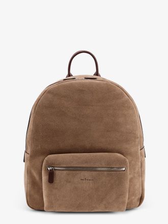 Kiton Ciro Paone Suede backpack with engraved logo - KITON CIRO PAONE - gender_Man