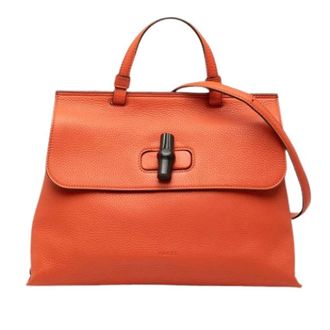 Gucci Pre-owned Daily Satchel - Femme - Pre-owned - Orange - Taille: ONE Size