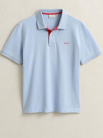 GANT Piqu&eacute;-Poloshirt mit Stretchanteil und Label-Stickerei, Regular Fit in