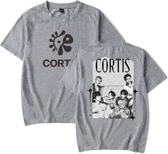 Generic 2025 CORTIS Team Fan Support Merch T-shirt unisexe à manches courtes - T-shirt graphique inspiré de la K-Pop pour hommes et femmes fans de K-Pop, gris