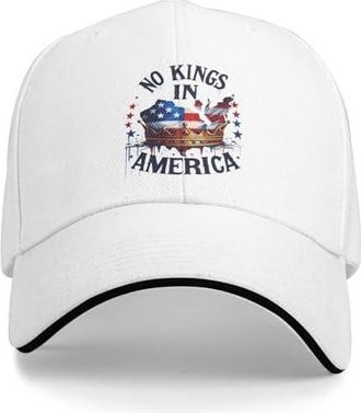 Generic Chapeau dHomme, Casquette de Baseball d&eacute;contract&eacute;e No Kings in America, Chapeau Routier d&eacute;t&eacute;, Patins de Tennis, Casquette &agrave; Snapback Unisex, Casquette