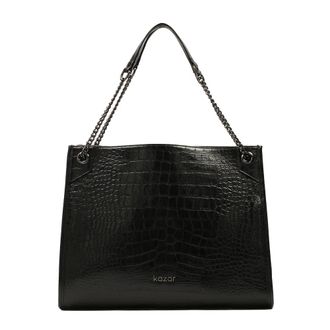 Kazar Elegante Handtasche mit Kettenhenkeln - - Bags - Damen - Schwarzk - ONE SIZE