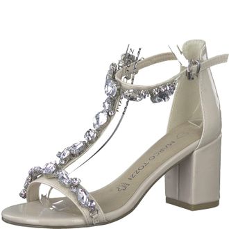 Marco Tozzi Damen Sandalette, Blockabsatz, weiches FEEL ME Fußbett, ideal für Business und Freizeit