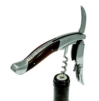 Legnoart GHEMME Grand Crue Edelstahl Sommelier Korkenzieher mit Wenge Pakkaholz-Griff, braun