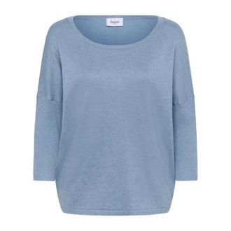 Saint Tropez Femme, Pulls, Bleu, Taille: 36 FR MilaSZ R-Neck Pullover