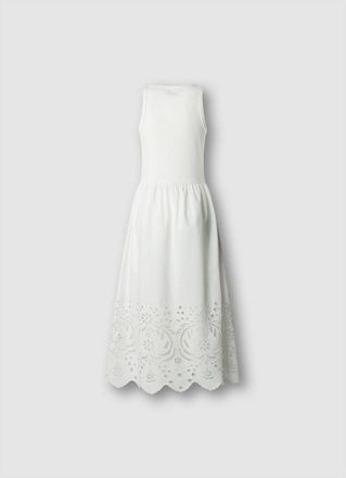 Pepe Jeans London A-Linien-Kleid NAOMI mit Lochstickerei, &auml;rmellos