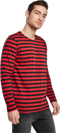 Urban Classics Herren T-Shirt Regular Stripe LS, Langarm T-Shirt mit Querstreifenmuster für Männer, erhältlich, Größen S-5XL