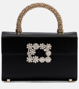 Roger Vivier Sac Jewel Efflorescence Mini en satin