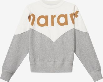 Isabel Marant Sweatshirt Houston - Femme - Blanc Cass&eacute; / Gris Clair - Taille34 - Marant &Eacute;toile