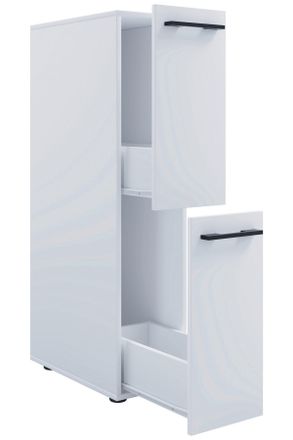 MID.YOU Mid.you Midischrank, Wei&szlig;, Metall, 2 Schublade(n) Schubladen, 25x110x50 cm, stehend, Badezimmer, Badezimmerschr&auml;nke, Midischr&auml;nke