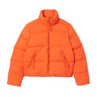 Lacoste Daunenjacke f&uuml;r Damen, mit Kapuze, leger (Orange)