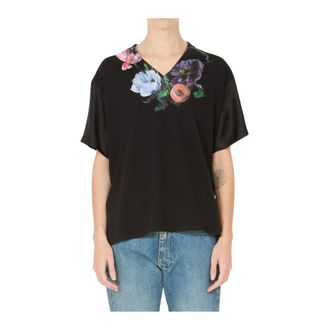 Maison Margiela Femme, Tops, Noir, Taille: 36 FR Cotton Jersey T-Shirt