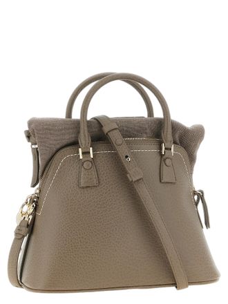 Maison Margiela Womens Gray Calfskin Shoulder Bag