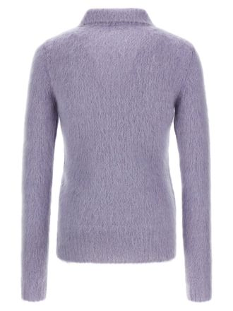 Gucci Brushed Mohair Blend Cardigan - Lavender