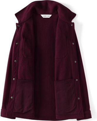 Lands End Anyweather Fleece-Hemdjacke, Damen, Größe:48-50 regular, Rot, Polyester, by Lands End
