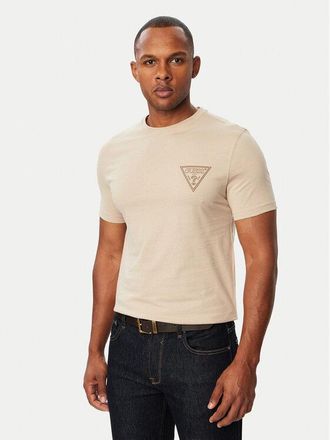 Guess T-Shirt M6BI49 K6186 Beige Slim Fit