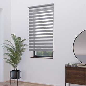 Madéco Store Enrouleur Jour Nuit Tamisant Chic - Gamme Must - Gris - L94 x H250cm