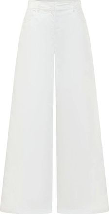 Msgm Msgm, Femme, Pantalons, Blanc, Taille: 38 FR Pantalon &agrave; jambes larges