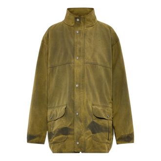 Maison Margiela Baumwoll-Overshirt Jacke - - Jackets - Damen - Gr&uuml;n - 3XL