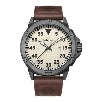 Timberland Lederarmbanduhr - - Accessories - Herren - Braun - ONE SIZE