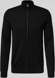 Joop Strickjacke aus Schurwolle mit Stehkragen Modell Davis