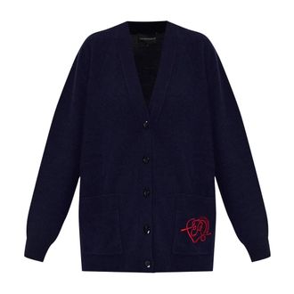 Emporio Armani Wollstrickjacke mit Taschen - - Knitwear - Damen - Blau - M