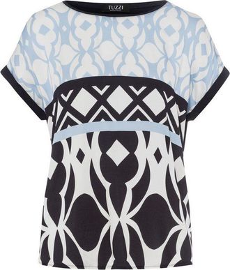 Tuzzi Nero T-Shirt mit Musterkontrast